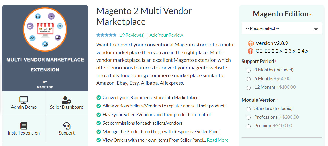 Top 5 best magento 2 multi vendor marketplace extension (Comparison)