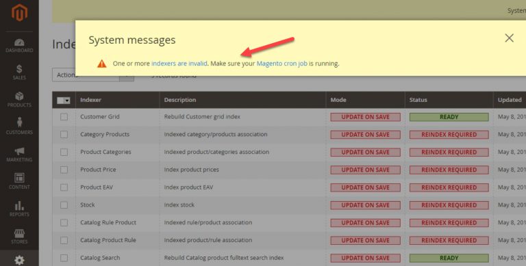 [SOLVE] Magento 2 one or more indexers are invalid. Make sure your magento cron job is running.